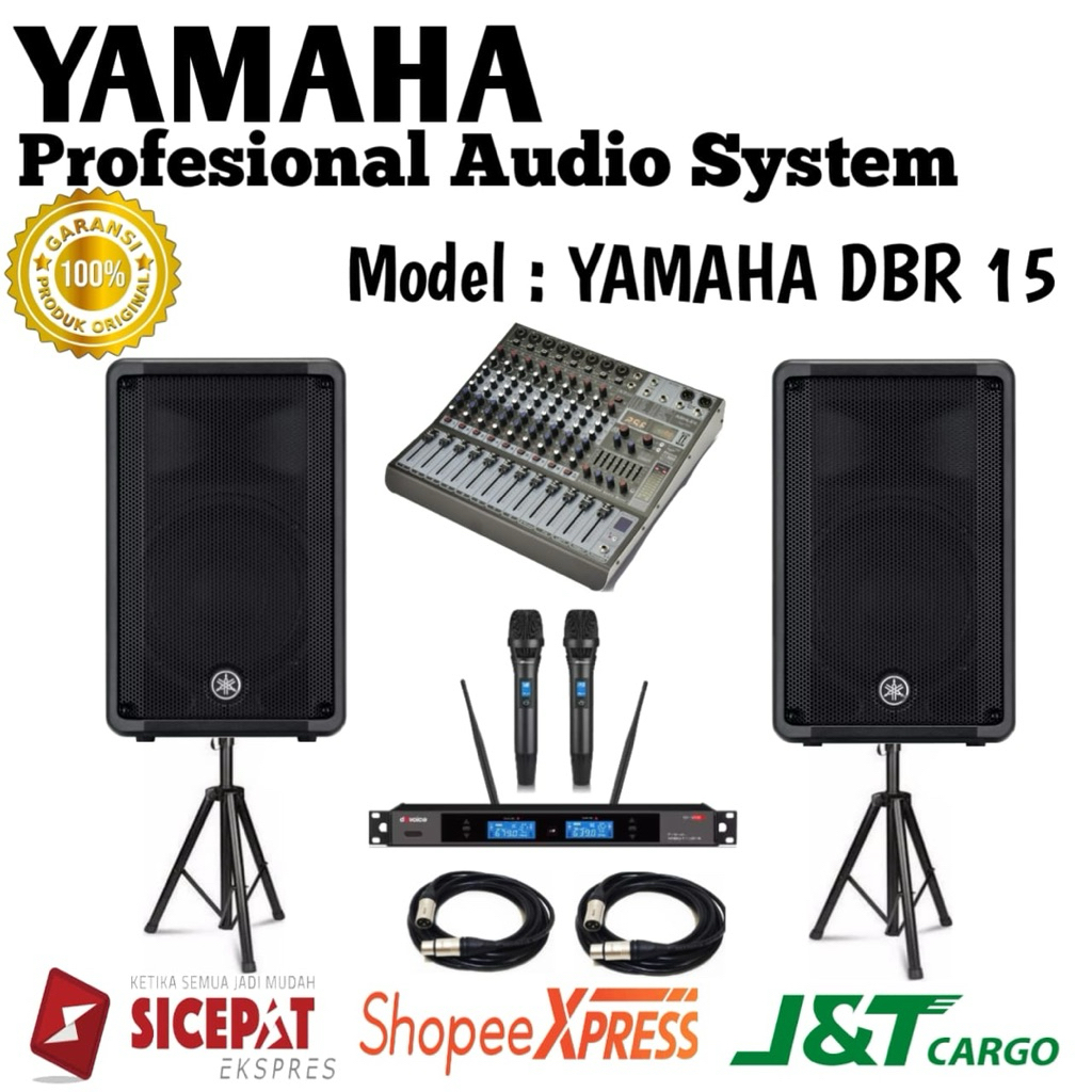 Jual Paket Sound System Speaker Aktif Yamaha Dbr 15 Original Speaker ...