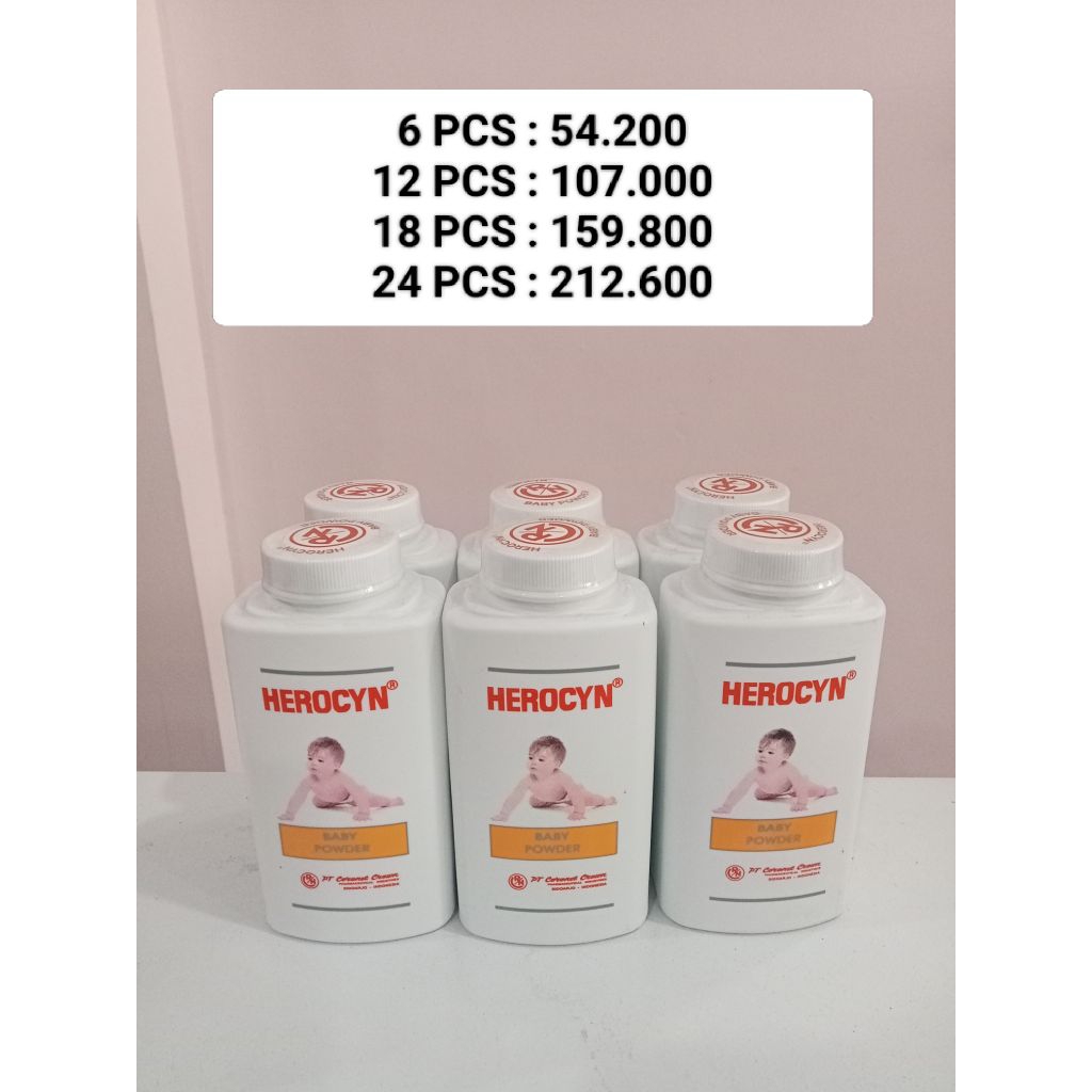 Jual 6pcs Herocyn Baby Powder 100g | Shopee Indonesia