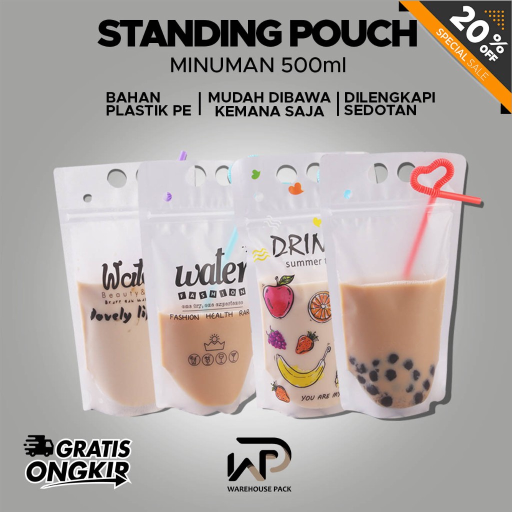 Jual Standing Pouch Minuman 500 ML | Stand Up Drink Bag | Kemasan ...