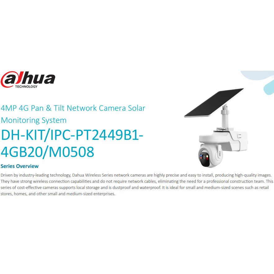 Jual Dahua Solar Panel KIT 4MP 4G Pan & Tilt Network Camera Solar ...