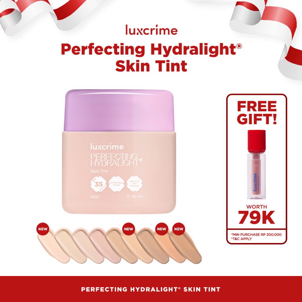 Jual [FREE GIFT] [NEW SHADE] Luxcrime Perfecting Hydralight Skin Tint ...