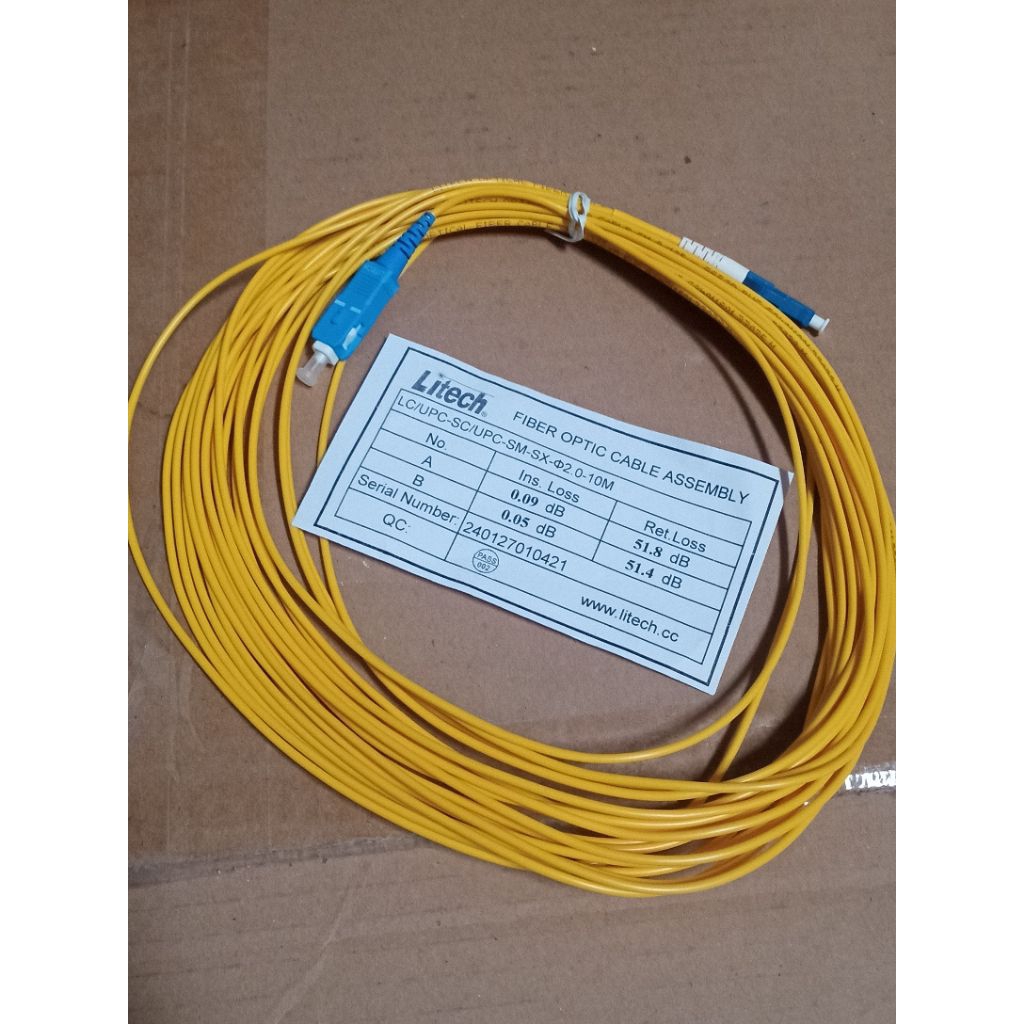 Jual Patch Cord Simplex SC UPC TO LC UPC 10 M 2,0 MM / Patchcord /patch ...