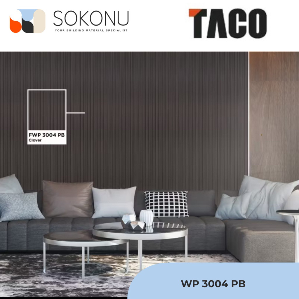 Jual TACO WPC Deco Panel Big Grooves – WP 3004 PB Woodgrain Clover ...