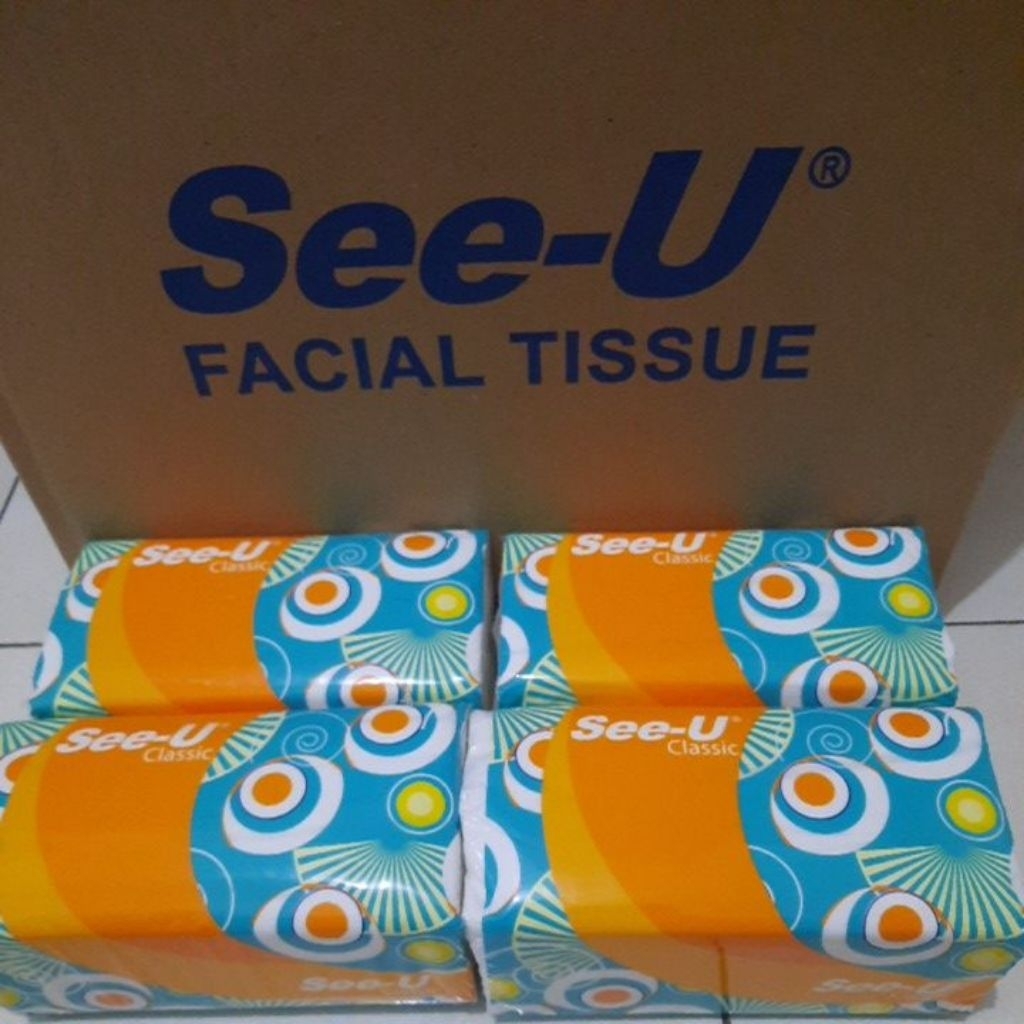 Jual (Paket 4 pack) SEE U Classic 250's tissue lembar / tissue wajah ...
