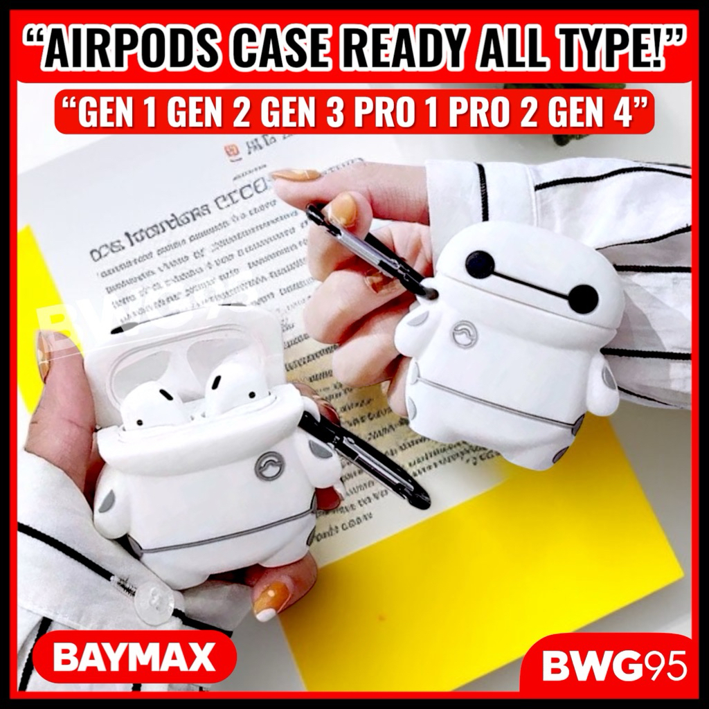 Jual Air Pods Case Baymax Lucu untuk gen 1 dan 2 bahan Sillicone ...