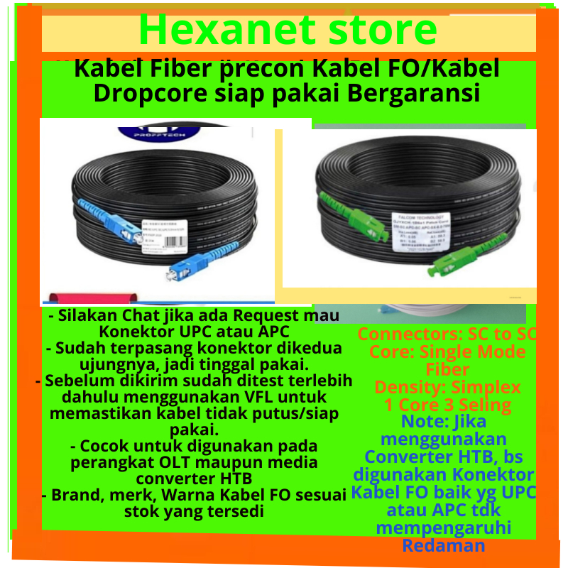Jual Kabel Fiber Optik Dropcore FTTH Kabel FO Precon 300 meter meter ...