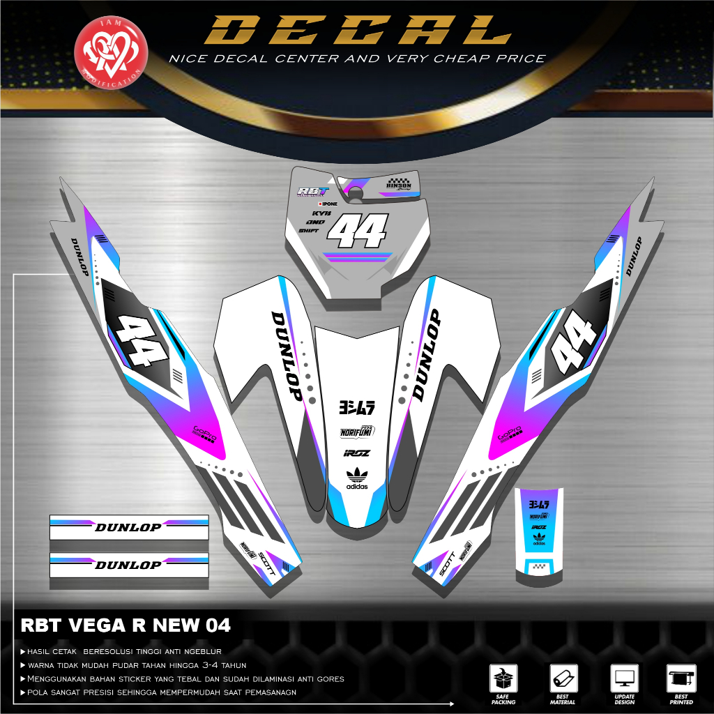Jual STICKER STRIPING MOTOR SILUMAN VEGA NEW RBT BEBEK MODIF SUPERMOTO ...
