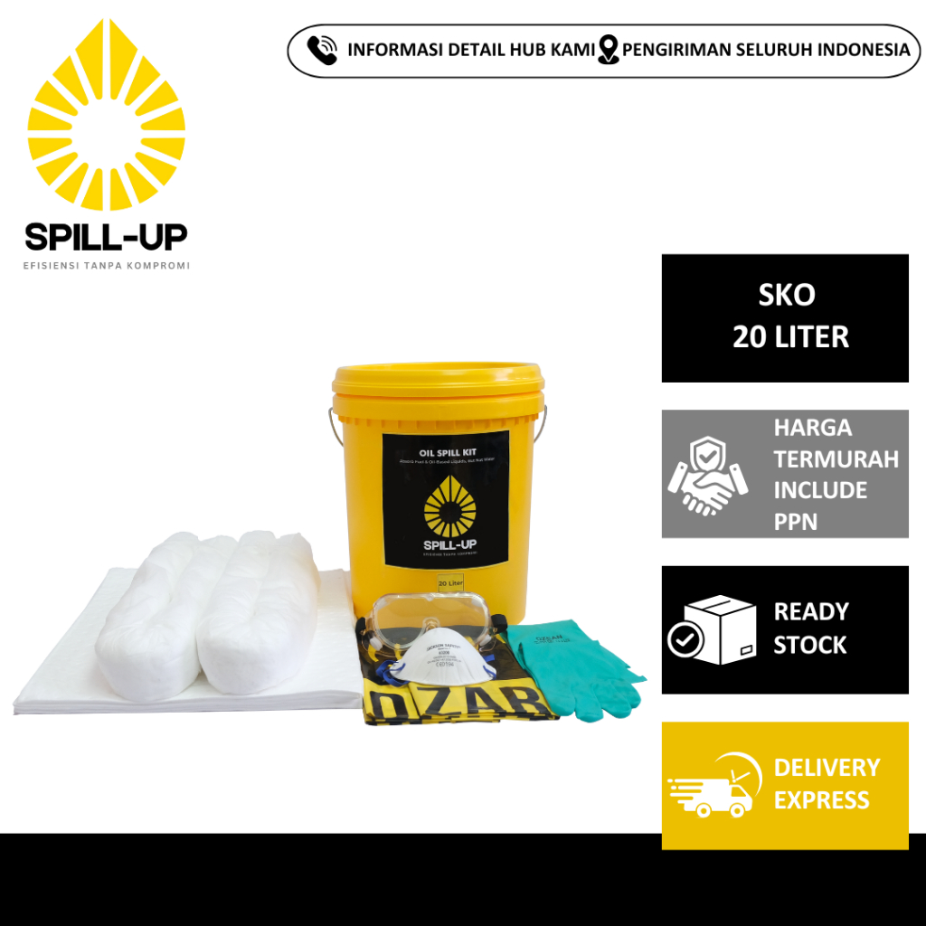 Jual Oil Spill Kit 20L Oil Spill Kit 20 Liter Kemasan Pail Harga Murah | Shopee Indonesia
