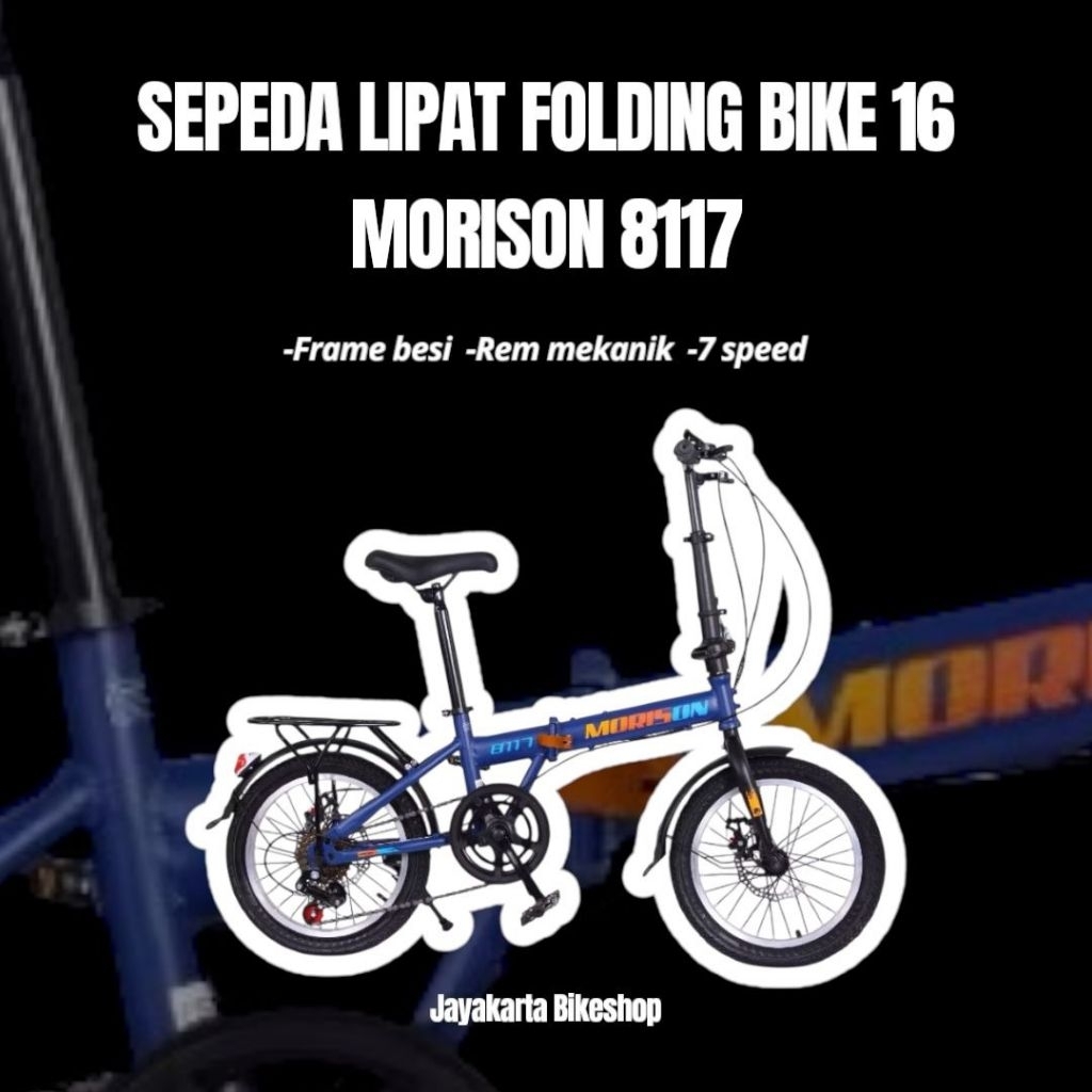 Jual SEPEDA LIPAT FOLDING BIKE 16 MORISON 8117 ORIGINAL BARU | Shopee ...