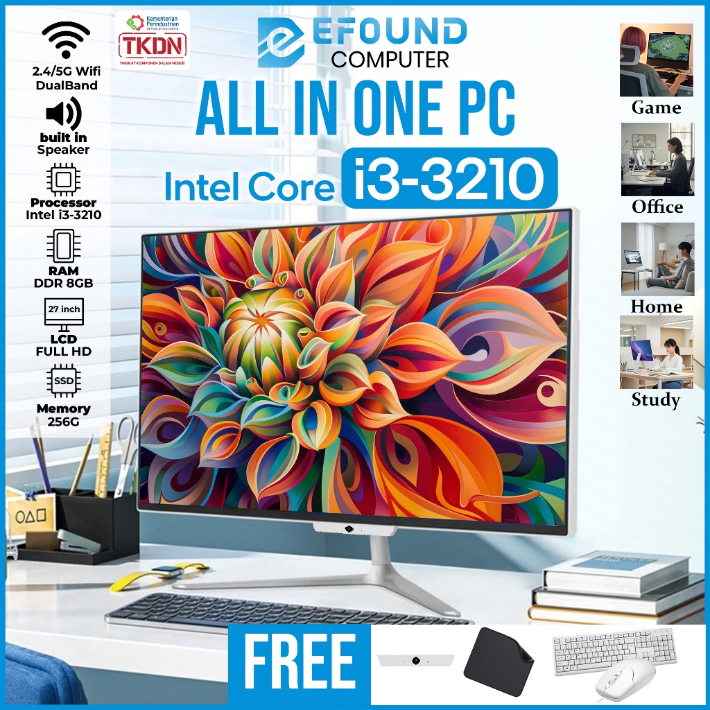 Jual eFound PC All-in-One Intel Core i3-3210 – Super Tipis, Full HD 19 ...