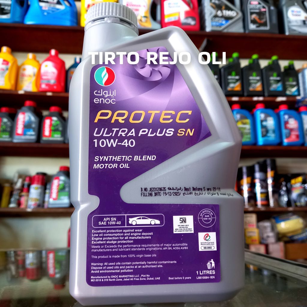 Jual OLI ENOC PROTEC ULTRA PLUS 10W-40 SN A3/B3 SYNTHETIC BLEND MOTOR ...
