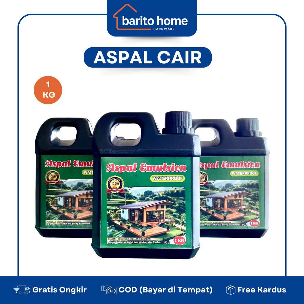 Jual Aspal Emulsion Waterproof 1 Kg Aspal Instan Cair Emulsi Cat Siap ...