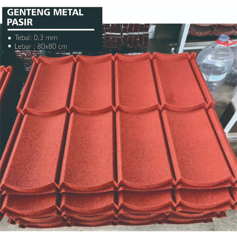 Jual ATAP BAJA RINGAN GENTENG METAL PASIR 2X4 HITAM MERAH | Shopee ...