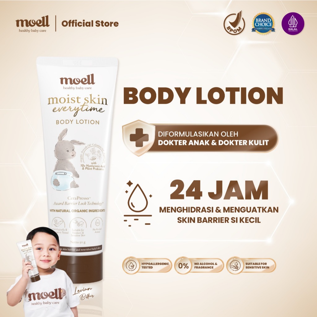 Jual Moell Body Lotion Bayi 185gr - Body Lotion Untuk Kulit Normal ...