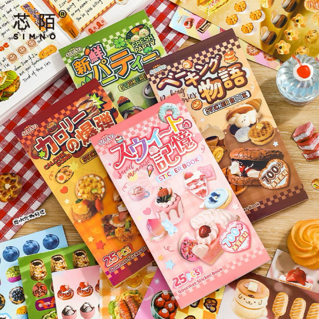 Jual (6C) sticker book buku washi image makanan cute lucu jepang korea ...