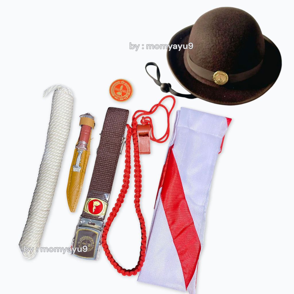 Jual set atribut pramuka anak sd smp sma - topi,kacu,tanda pengenal dan ...