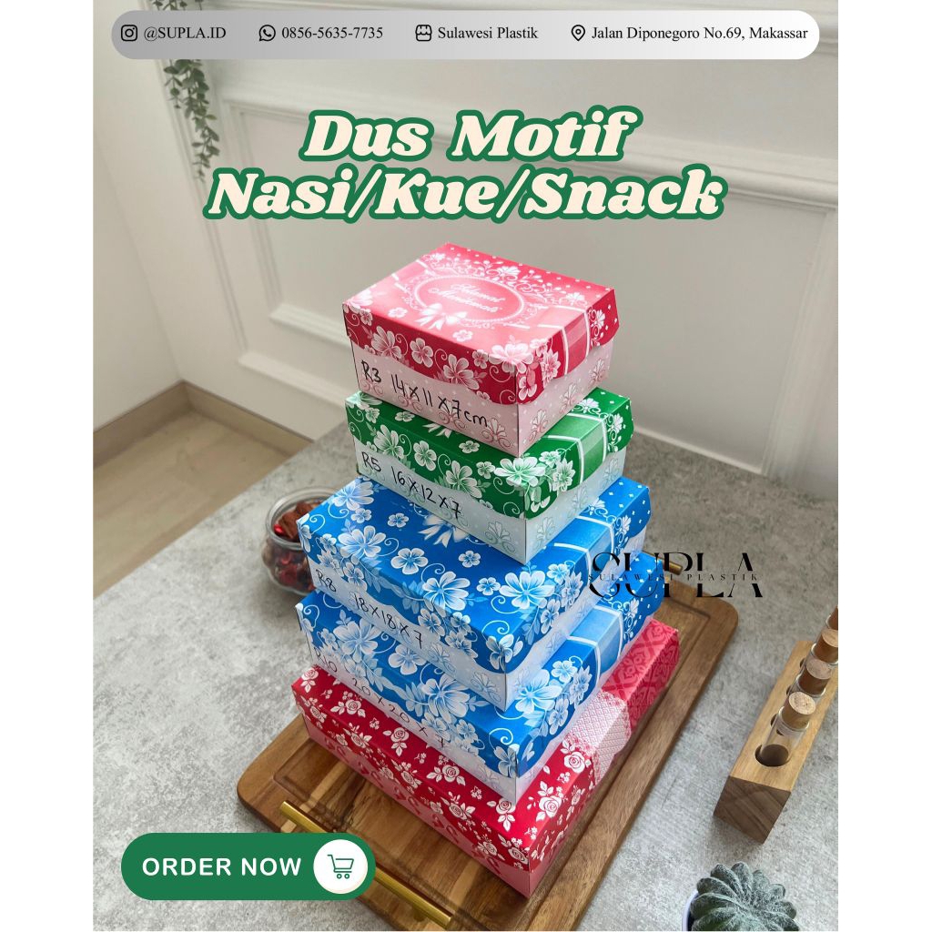 Jual Dus Kotak Motif | Dus Kotak Nasi | Dus Kotak Kue | Dus Kotak Snack ...