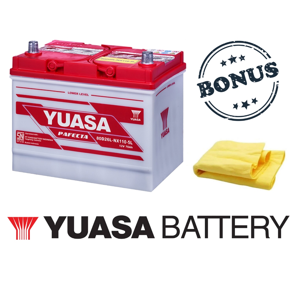 Jual Yuasa Pafecta 80D26L NX110-5L Aki Basah Baterai Pajero Fortuner ...