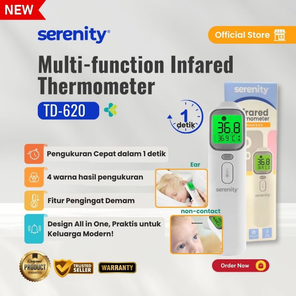 Jual Serenity Termometer Digital Infrared TD-620 | Termometer Suhu ...