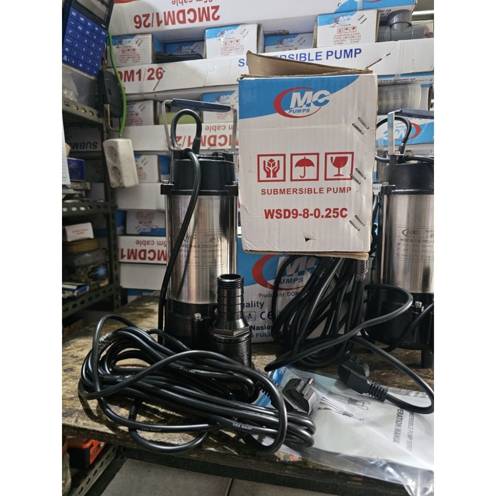 Jual pompa celup kolam koi 250watt - pompa rendam air kotor MCPUMP WSD ...