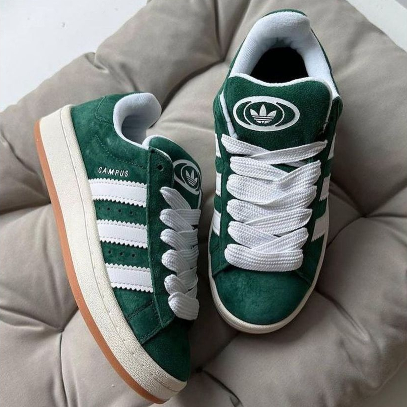 Jual GREEN WHITE Sepatu Casual campus 00S Warna Hijau style Untuk Pria ...