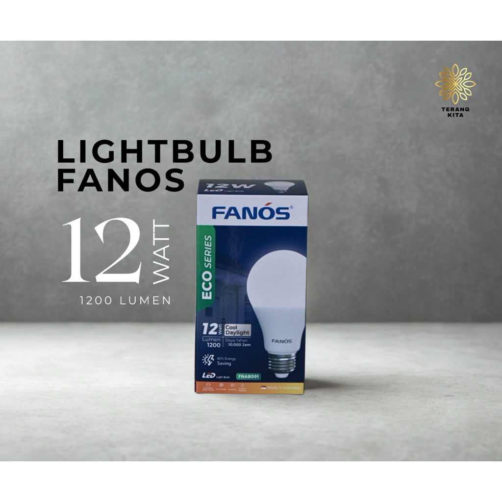 Jual Fanos Eco 12 WATT Lampu LED Bohlam Cahaya Putih Cool Daylight | Shopee Indonesia