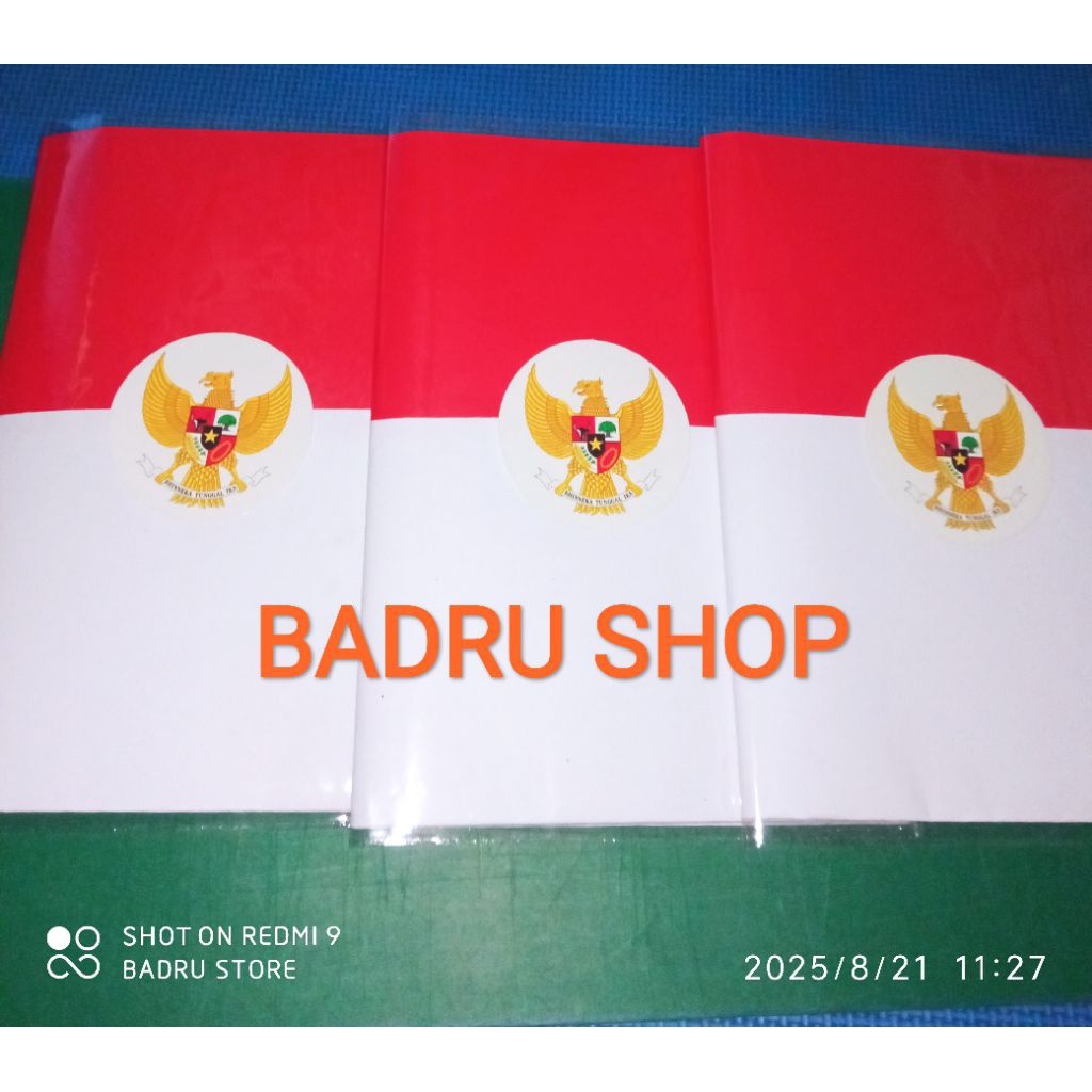 Jual PAKET BUKU TULIS SAMPUL MERAH PUTIH PLUS SAMPUL PLASTIK DAN STIKER ...
