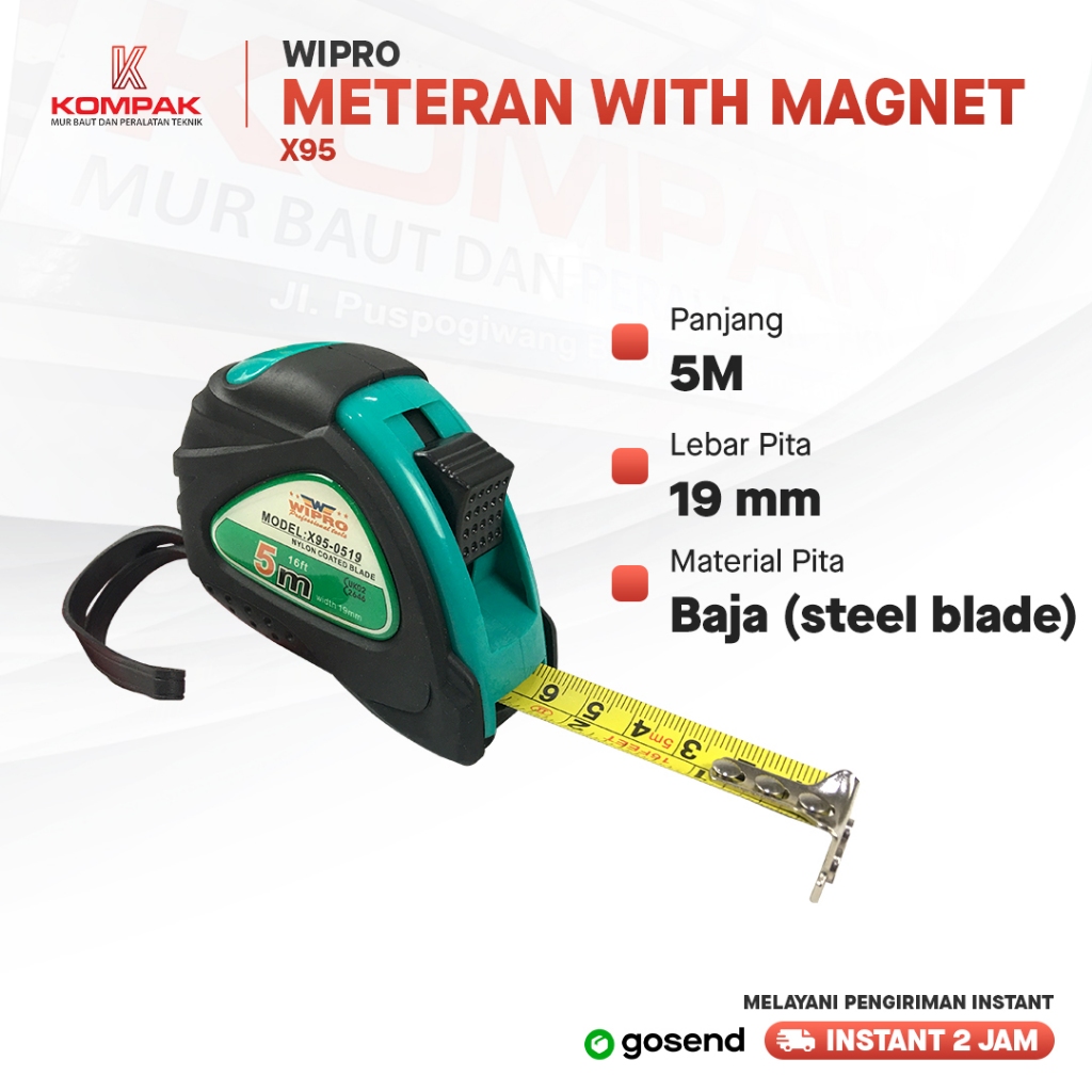 Jual Meteran Roll Meter Size 5M WIPRO X95 X-95 | Shopee Indonesia