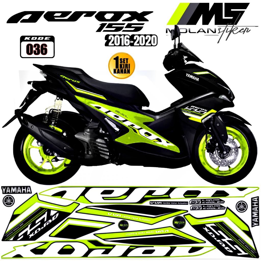Jual Decal Sticker Striping Variasi Aerox Old Aerox 155 Old 2016-2019 ...