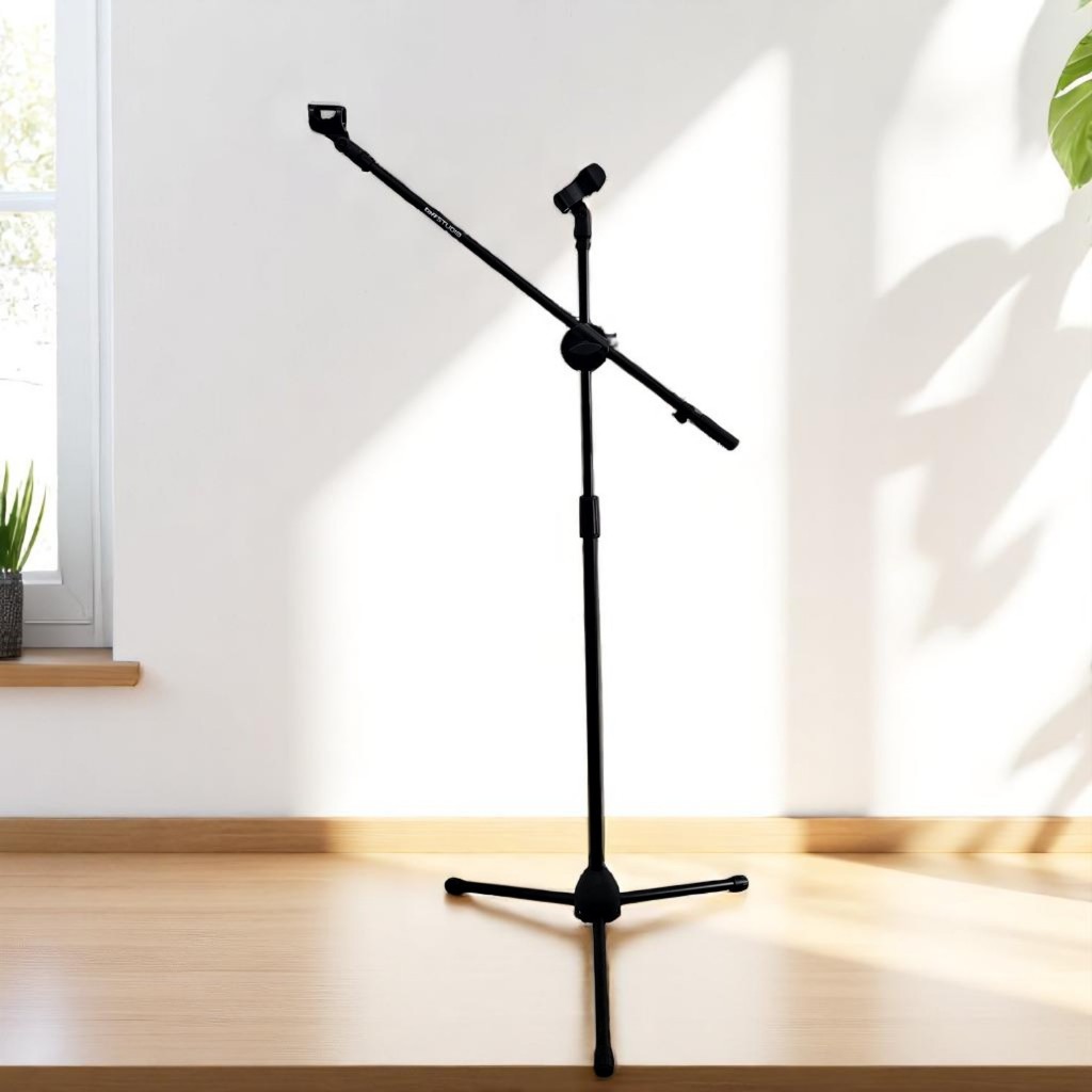 Jual Microphone Stand Tripod Professional Adjustable Stand Mic + Mic ...