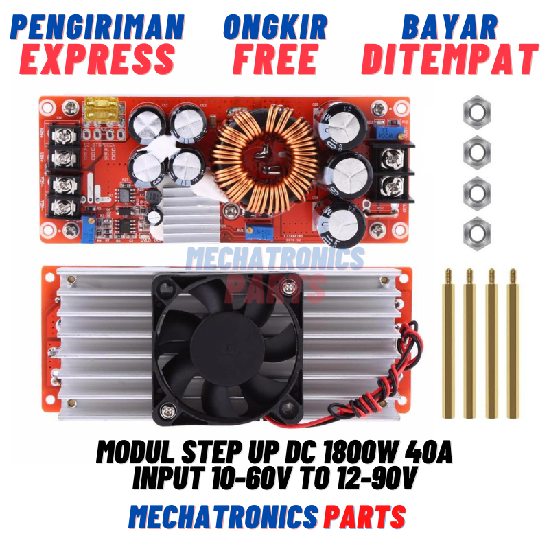 Jual Modul Step Up DC 1800W 40A Input 10-60V To 12-90V High Power Boost ...