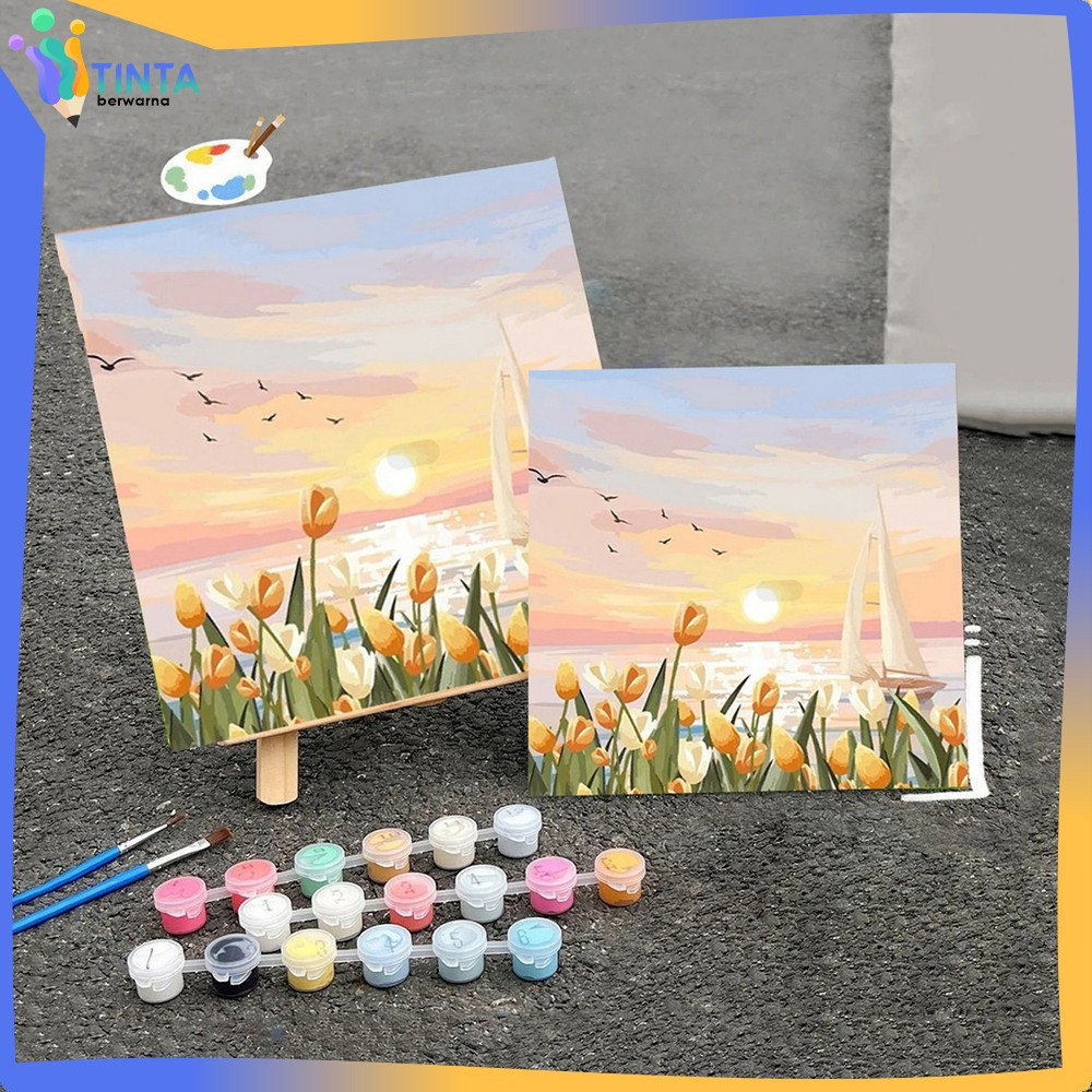 Jual Kanvas Siap Lukis Painting By Number Kit 20x20cm / DIY Canvas ...