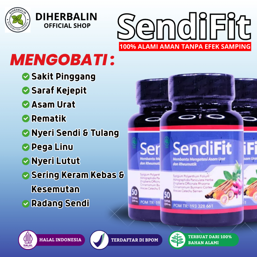 Jual DIHERBALIN Sendifit Obat Saraf Kejepit Nyeri Sendi Nyeri Otot Asam ...