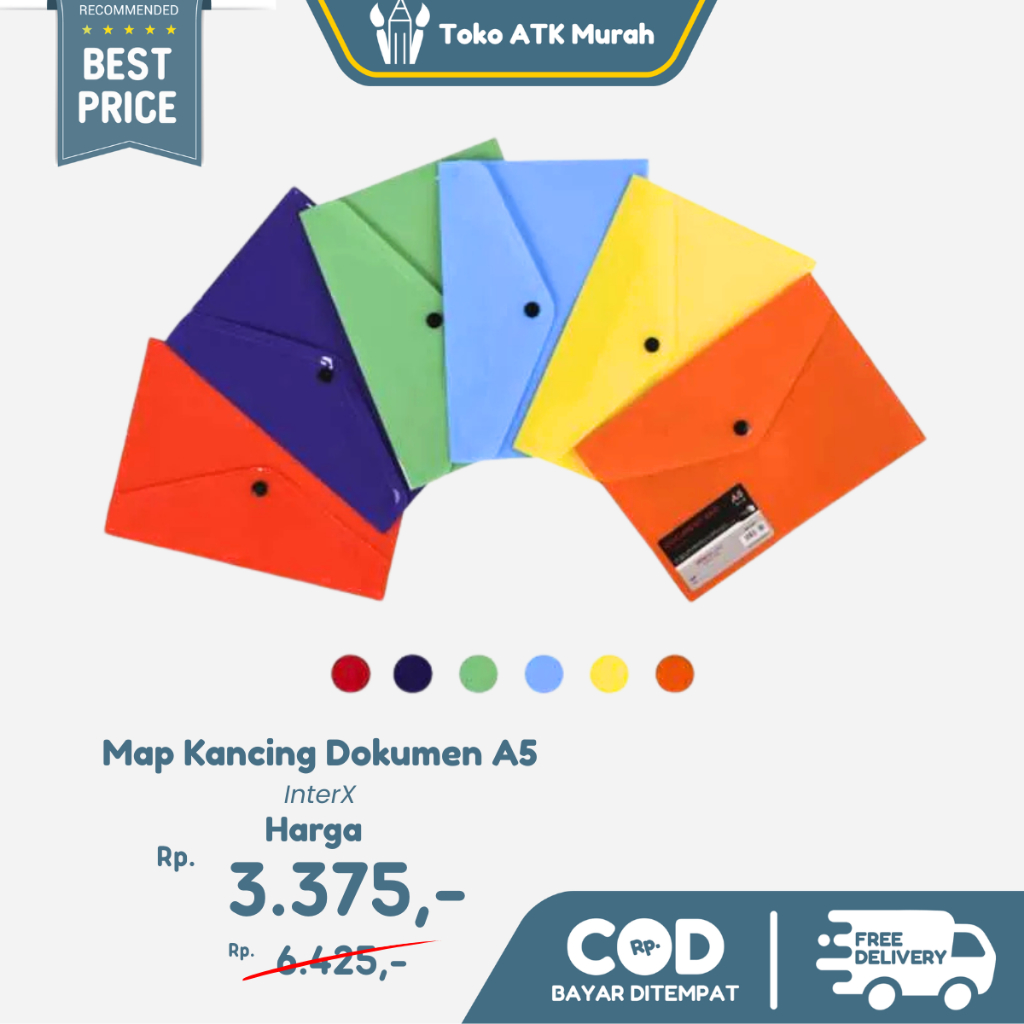 Jual Map Plastik Kancing A5 Inter X Folder | Shopee Indonesia