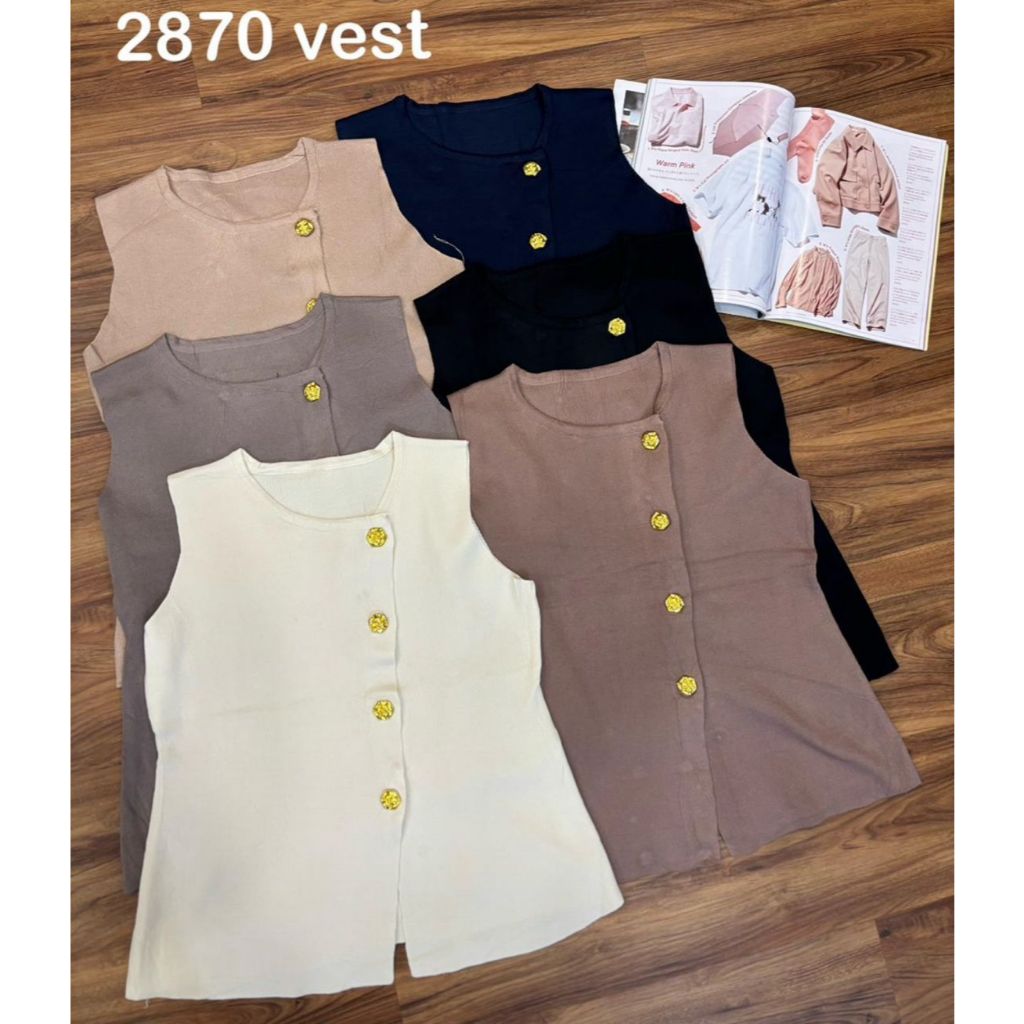 Jual ROMPI VEST WANITA 2870# (KANCING MAWAR) RAJUT PREMIUM TERBARU ...