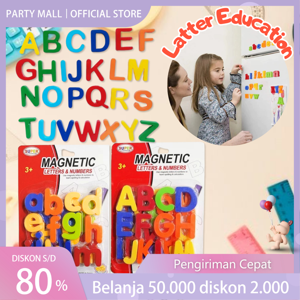 Jual Alphabet Puzzle Huruf Dan Angka Letter Combination Magnetic Mainan ...