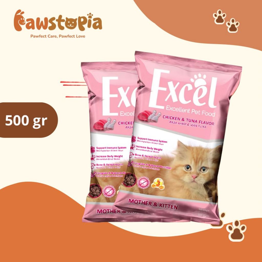 Jual Excel Chicken Tuna Mother Kitten Food Freshpack 500gr | Shopee ...