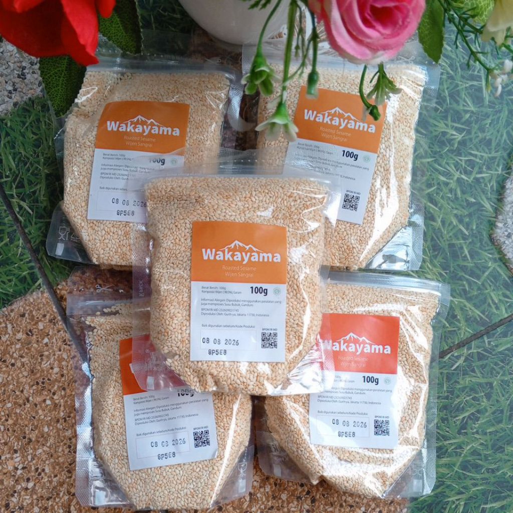 Jual Wijen sangrai 100gr white roasted sesame seed taburan wijen putih ...