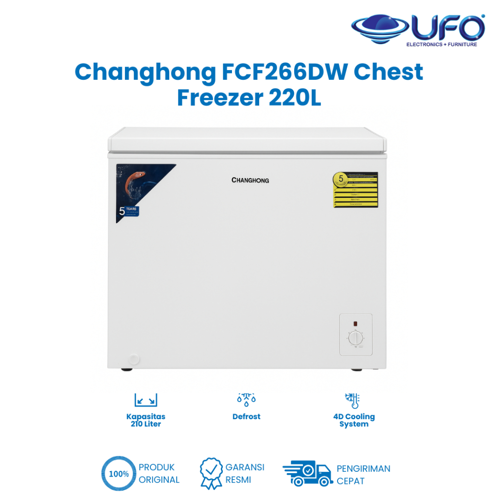 Jual Changhong Chest Freezer 220L FCF266DW | Shopee Indonesia