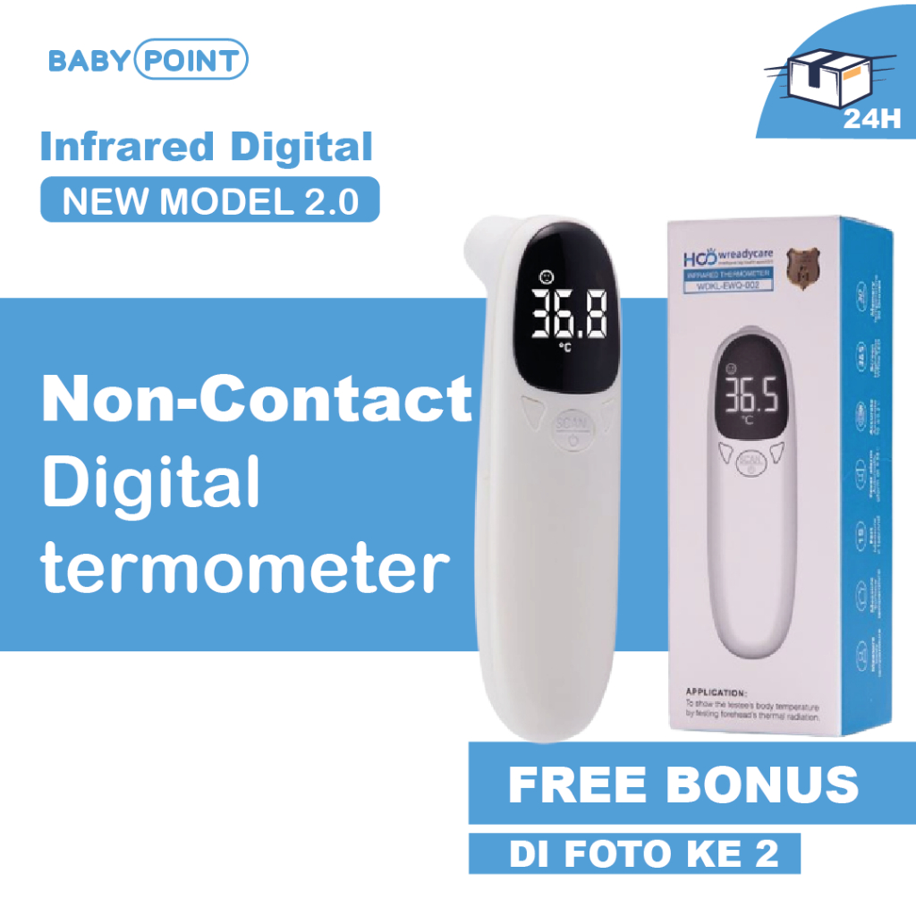Jual Termometer Infrared Digital Suhu Badan Tubuh - Thermometer alat ...