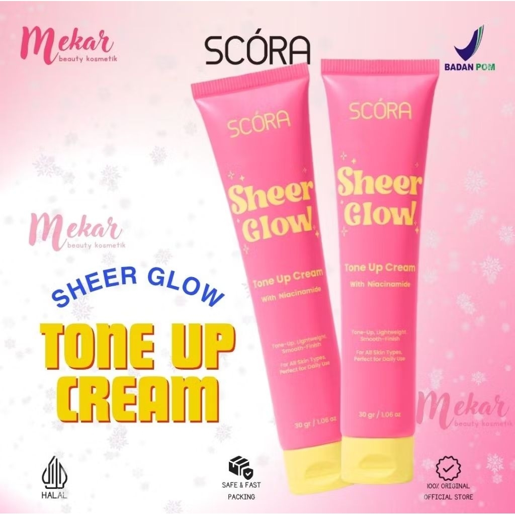 Jual Scora Sheer Glow Tone Up Cream 20g | Shopee Indonesia