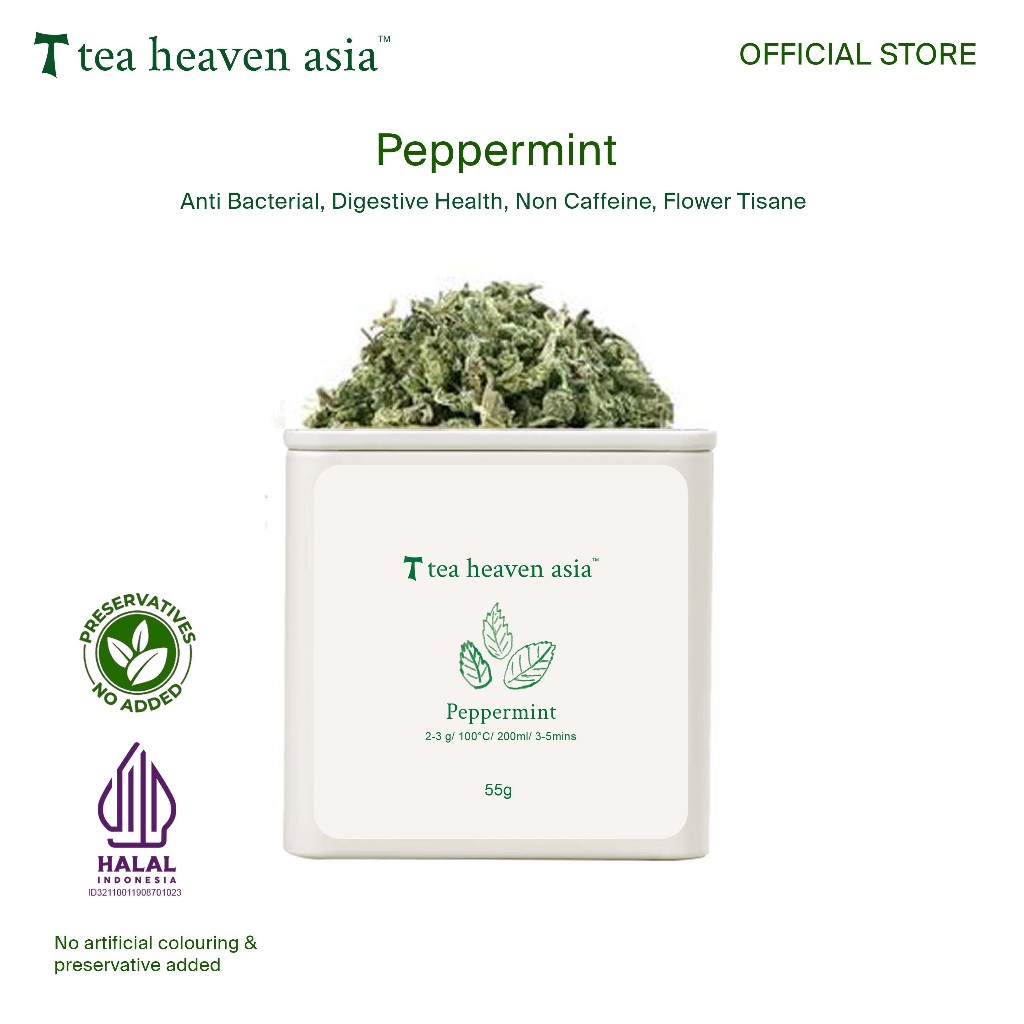 Jual Tea Heaven Pure Peppermint Tisane Tin Canister | Shopee Indonesia