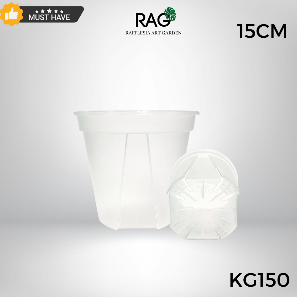 Jual POT TANAMAN BUNGA MINIMALIS TRANSPARAN LEBAR KG150 15CM | Shopee ...