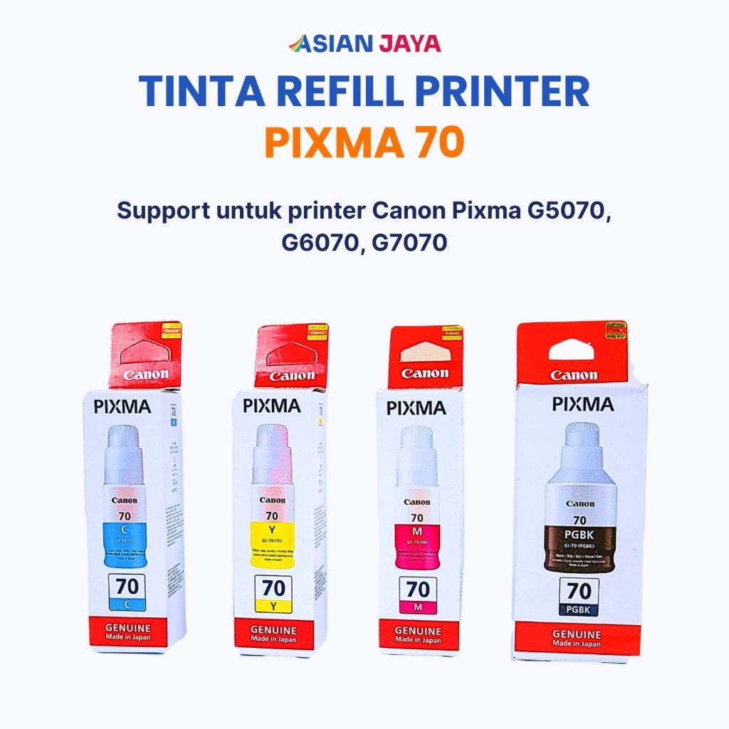 Jual Tinta Refill Canon Pixma 70 Refill Tinta untuk Printer Canon Pixma ...