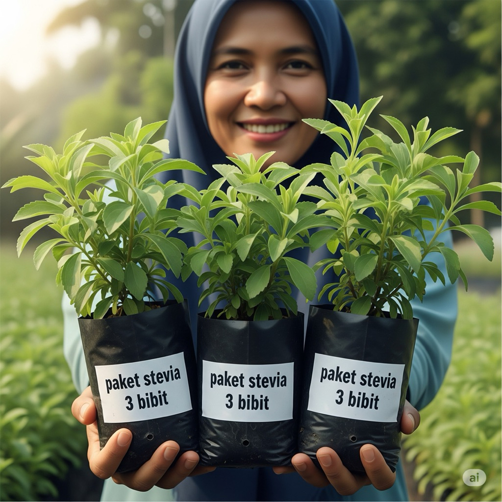 Jual bibit stevia pengganti gula alami(1paket dpat 3 bibit) | Shopee ...