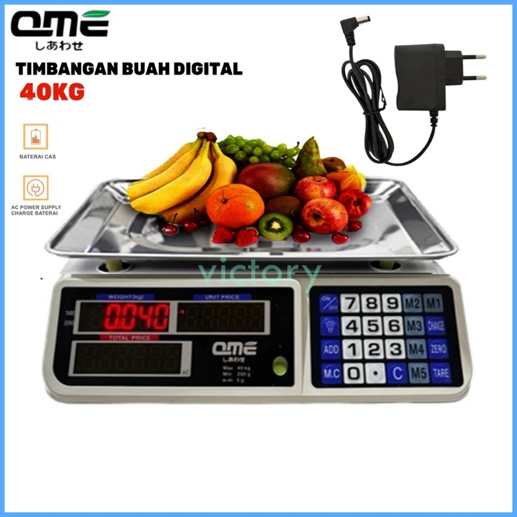 Jual Timbangan Digital QME QM 623T Kapasitas 40Kg / Timbangan Laundry ...