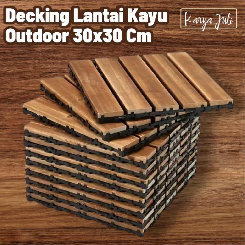 Jual Decking Tile Kayu Lantai Outdoor 30x30 cm - Tahan Lama & Estetik ...