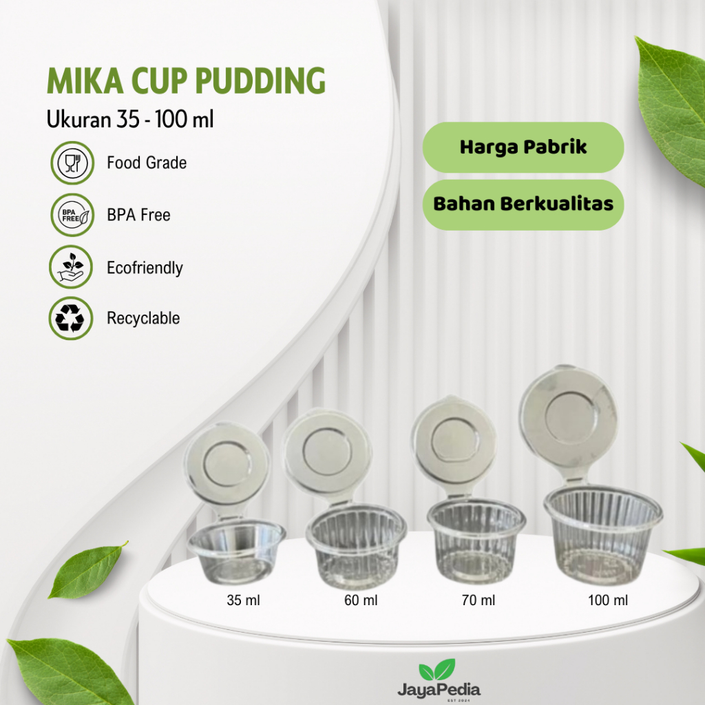 Jual Mika Cup Pudding Jelly Isi 50 Pcs/Pack Food Grade 60ML dan 100ML ...