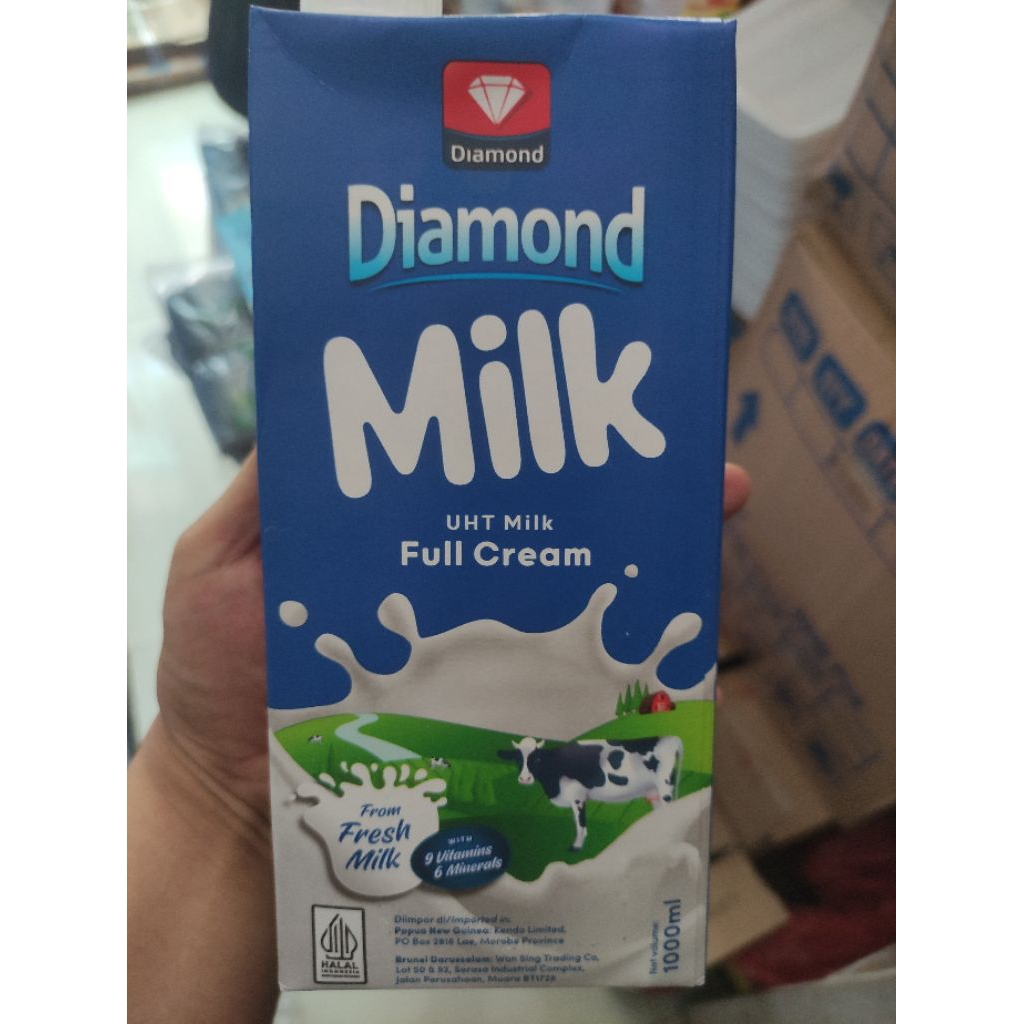 Jual UHT milk full cream diamond 1L | Shopee Indonesia