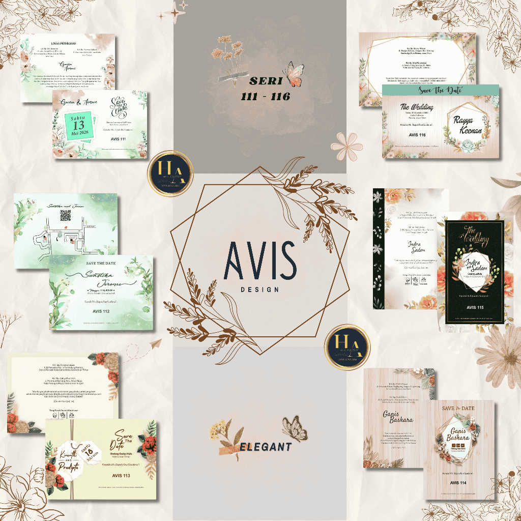 Jual Avis 111, 112, 113, 114, 115, 116 / Undangan Pernikahan/ Wedding ...